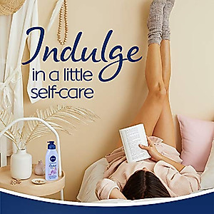 NIVEA In Bloom Variety Pack – 4 Piece with Body Lotion, Body Wash, Lip Balm, and Multipurpose Cream