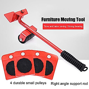 Akozon Heavy Duty Furniture Mover Tool - Transport Shifter with Rolling Wheels for Easy Furniture Relocation