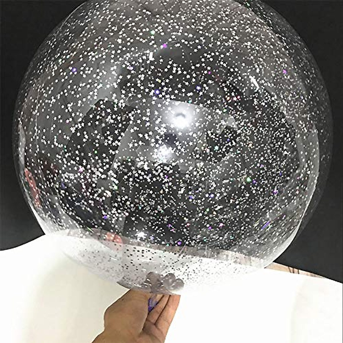 Art Craft Glitter, 3mm Star Shaped Holographic Chunky Flakes Sequins for Slime, Nail Art,Tumblers, Resin Craft, Festival Party - 0.35oz (10g) (Silver)