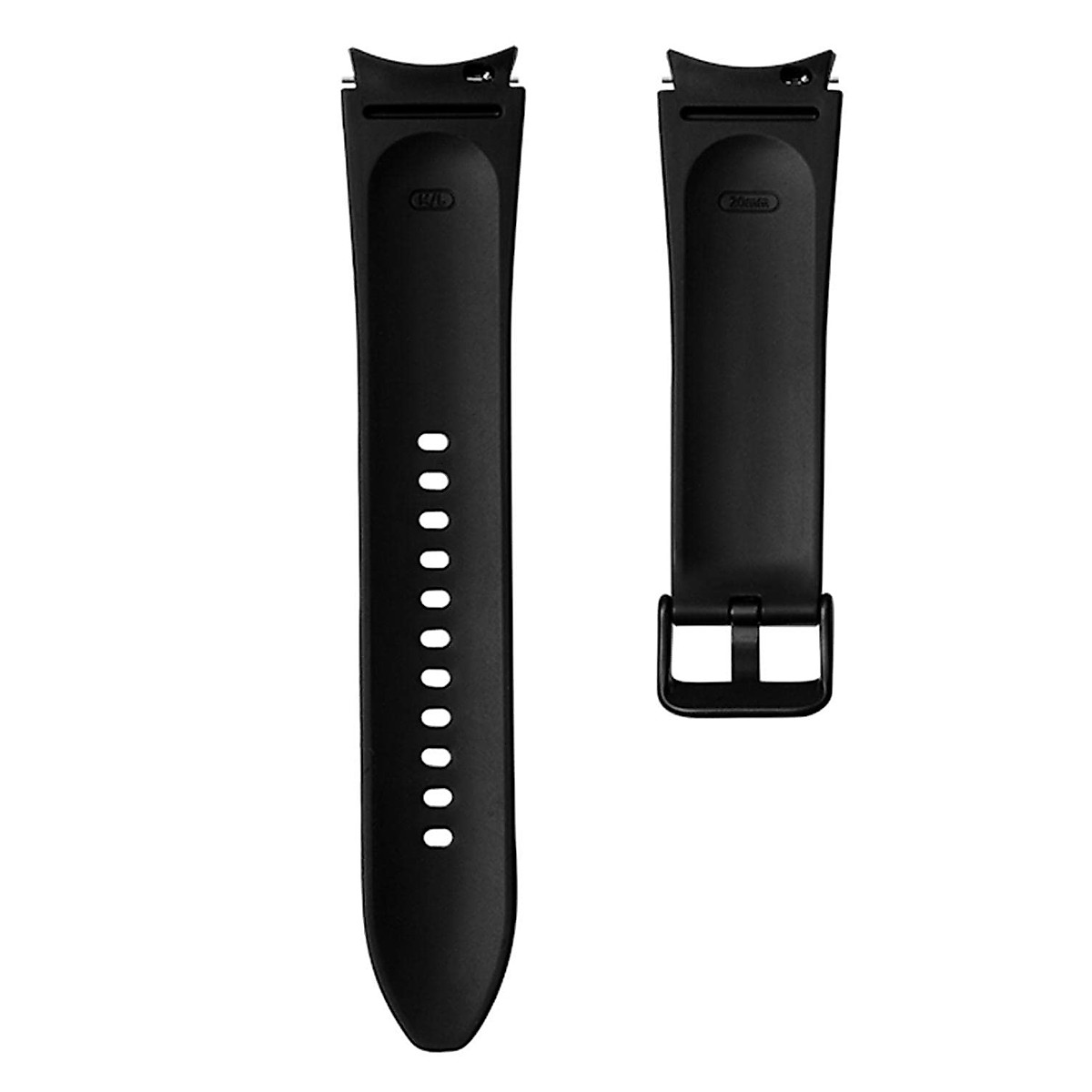 Abanen Watch Band for Samsung Galaxy Watch 5 40mm/44mm, Galaxy Watch 6 40mm/44mm, Soft Genuine Leather Hybrid Silicone Sweatproof Wristband Strap for Galaxy Watch 4 40mm/44mm (Black)