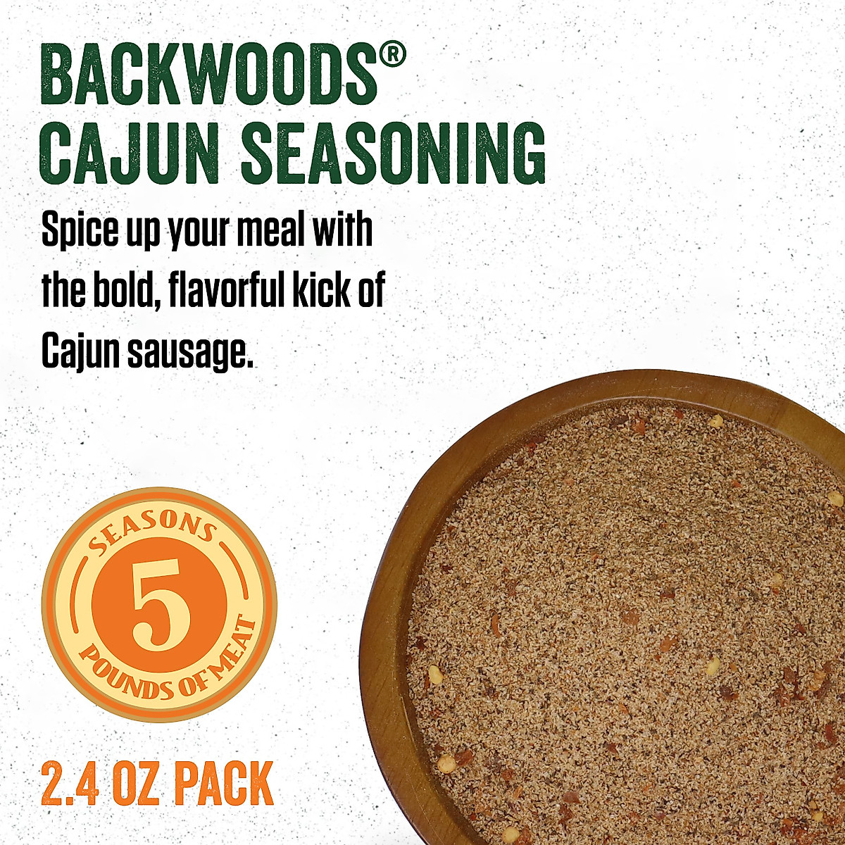 LEM Products Backwoods Cajun Jerky Seasoning, Ideal for Wild Game and Domestic Meat, Seasons Up to 25 Pounds of Meat, 22.2 Ounce Packet with Pre-Measured Cure Packet Included