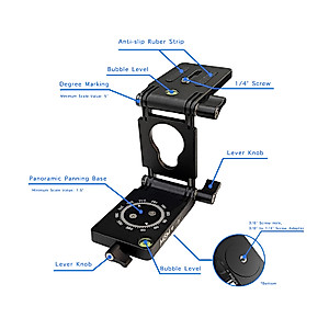 Z Flex Tilt Tripod Head - Flexible Angle Pan & Tilt Head/Universal Multiway Camera Tripod Connecting to Monopod Slider Rail Stabilizer Gimbal|Compact Folding Z Bracket Mount Fits Most DSLR Camera