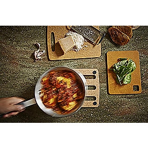 Epicurean Trivet, 7-Inch by 7-Inch, Natural/Black