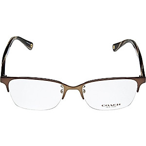 COACH Women's 0HC5047 Satin Brown/Dark Brown Horn Gold One Size