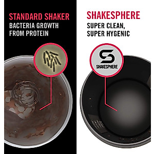 SHAKESPHERE Steel Protein Shaker Bottle - Insulated, BPA-Free, 24oz - Leak-Proof, Easy to Clean, No Mixer Ball Needed - Keeps Drinks Hot & Cold - Ideal for Shakes & Smoothies (Steel)