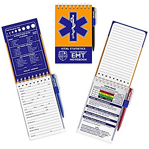 Swiss Safe EMT Vital Waterproof Notebook, 140 Pages/Notepad and Pens, for Emergency First Responders, 3 Pack