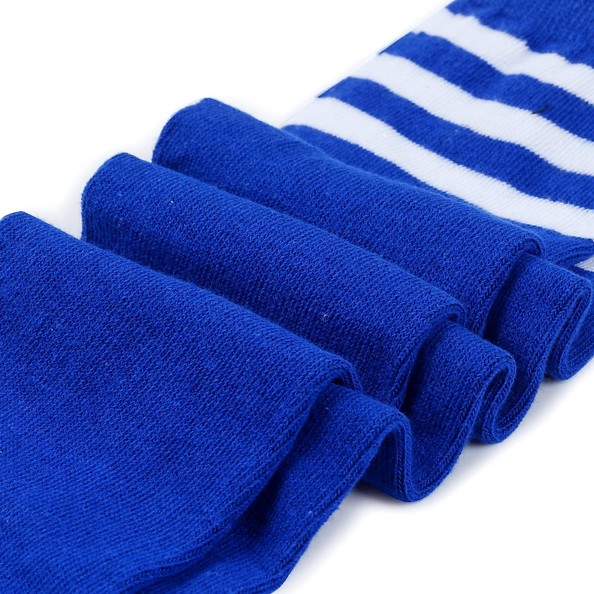 Dxhycc 3 Pairs Kids Soccer Socks Stripes Knee High Tube Socks School Cotton Uniform Sports Socks for Toddler Girls and Boys