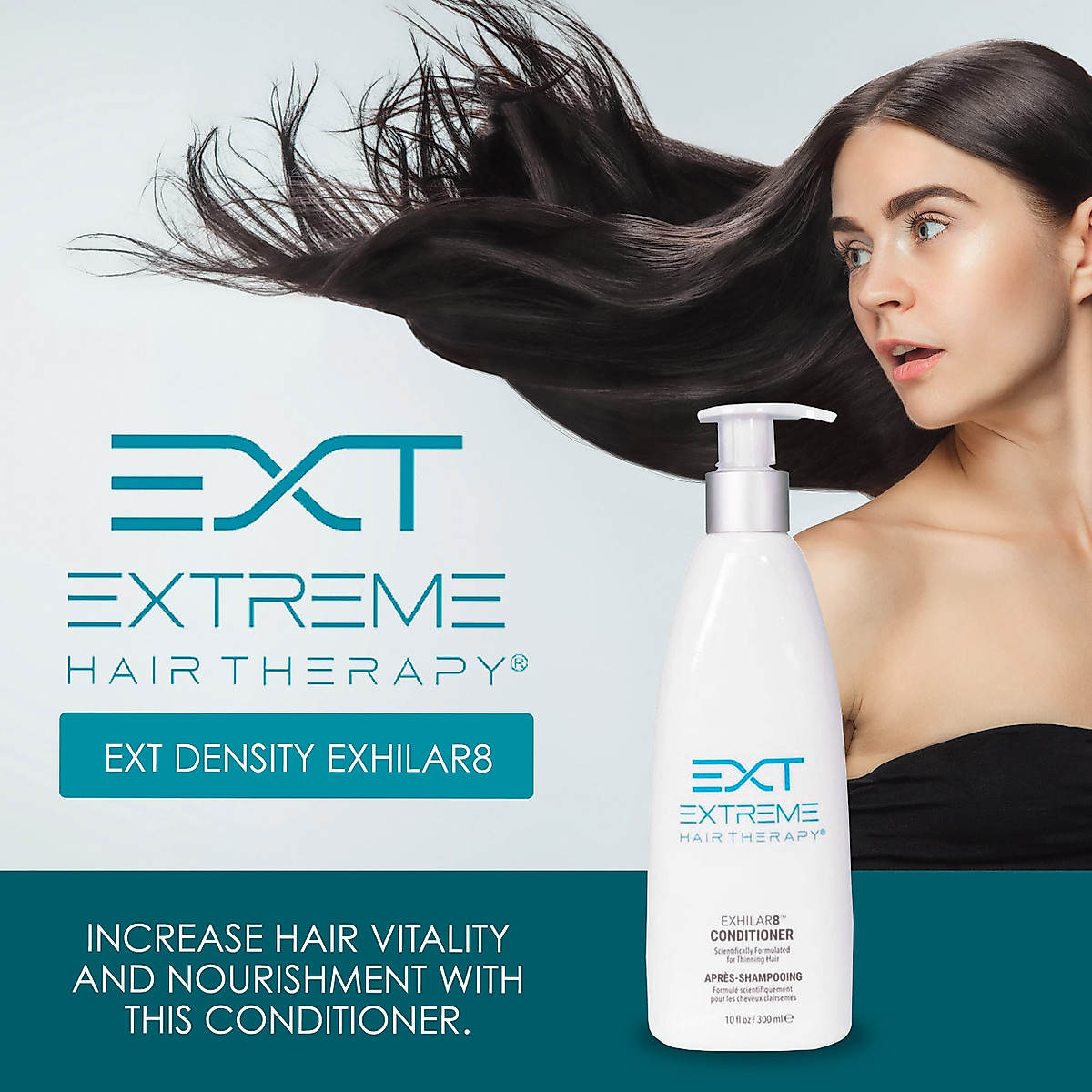 EXT Volumizing Conditioner for Fine Hair, Sulfate Free Volumizing Conditioner for Women or Men, Gluten Free DENSITY EXHILAR8 Thickening Conditioner, 10 Fl Oz