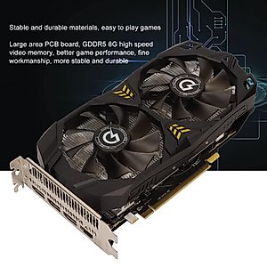 RX580 Graphics Card, 8G Gaming Graphics Card GDDR5 256bit Fan Support 3 Graphics Card with PCB Board,1244MHz/14000MHz Video Card, Gifts