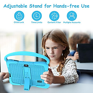 Kids Tablet, Tablet for Kids, 7 Inch Screen, 2+32GB Android 11 Learning Tablet, Parental Control, Kids Content Pre-Installed, with Bluetooth WiFi, YouTube Netflix Hulu, Kid-Proof Case (Rose Pink)