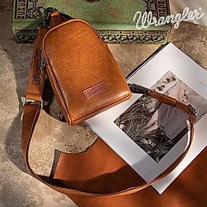 Wrangler Small Crossbody Sling Bag for Women Cross Body Purse Chest Bags for Travel