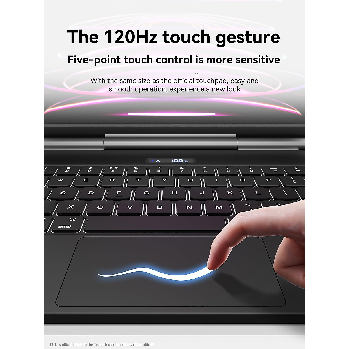 Magic Keyboard Case Compatible with iPad Air 11-inch (M2) 2024, iPad Pro 11(4th/3rd/2nd/1st) Gen 2022, iPad 10.9-inch Air 4/5th Generation with Battery Display, Magnetic Smart Keyboard Folio Black