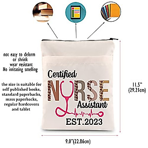 CNA Nursing Book Sleeve CNA Nurse Graduation Gift Nurse Protector Certified Nurse Assistant Est 2023 Book Cover Nursing Gift