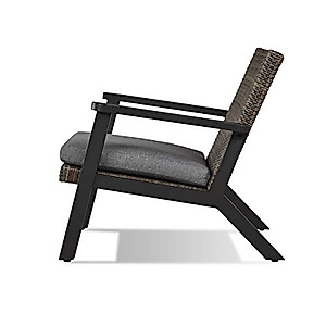 Real Flame 1120-BLK Norwood Set (2 Chairs), Brown/Gray Wicker