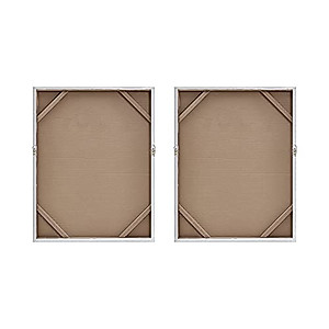 Madison Park Wall Art Living Room Decor-Embellished Hand Painted Metallic Canvas, Home Accent Glitter Abstract Bathroom Decoration Ready to Hang Bedroom Painting, Each 22"W x 28"H x 1.5"D, Silver, 2 Piece Set