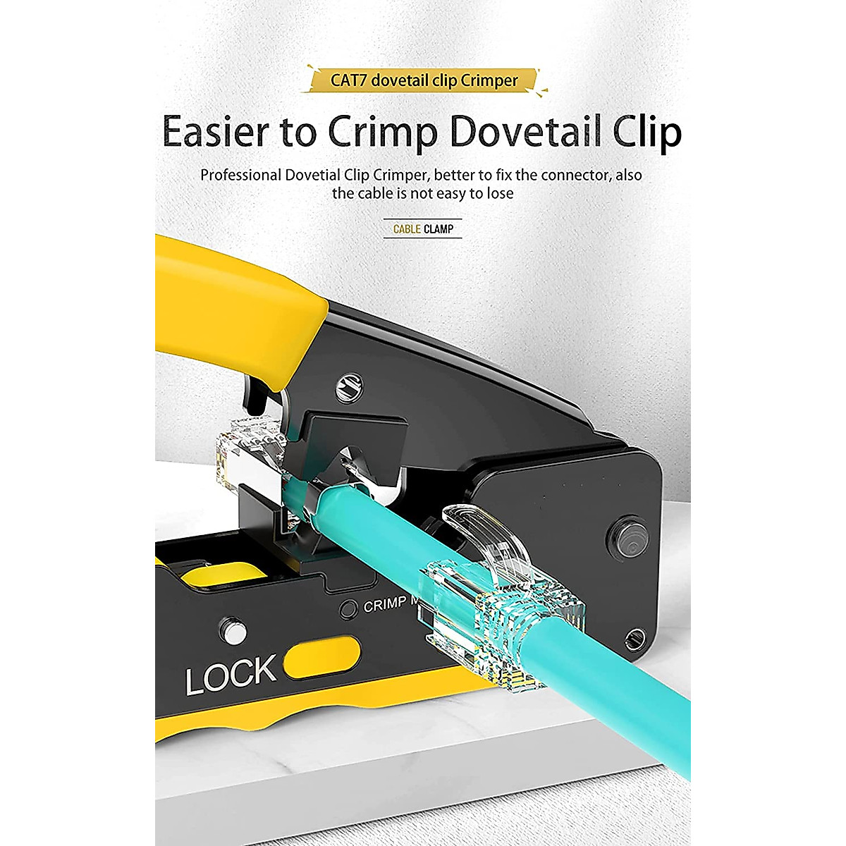 Gaobige rj45 Crimp Tool Kit, Pass Through Cat7 Cat6A Cat6 Cat5e Cat5 rj45 Crimping Tool with 10PCS Cat7 Shielded Connectors 10PCS Covers 20PCS Cat6 Pass Through Connectors 20PCS Covers Network Tester