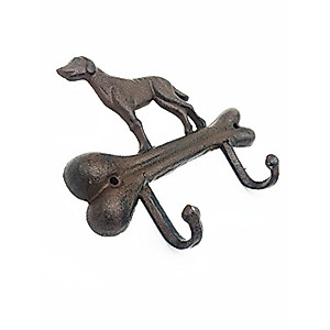 Grace Home Cast Iron Rustic Design Wall Hanger Vintage Design Hooks Keys Towels Hook Metal Wall Mounted Heavy Duty Decorative Gift Idea
