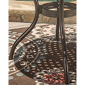 Christopher Knight Home Phoenix Cast Aluminum Round Table, Hammered Bronze, Dimensions: 47.75”L x 47.75”W x 30.00”H