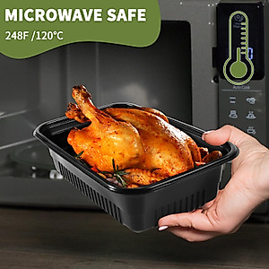 BeaFota 32oz 50pack Meal Prep Containers, Bento Boxes Reusable, BPA Free Food Prep Storage Containers with Lids, Stackable, Dishwasher, Freezer Safe