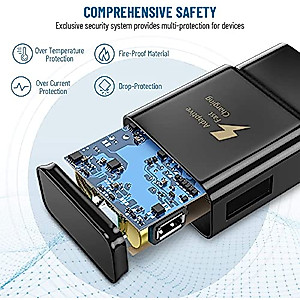 Samsung Adaptive Fast Charger kit ,with USB Type C Cable Compatible Samsung Galaxy S8/S8 Plus/S9/S9 Plus/S10/S10e/S20/S20+/S21/S21+/S21 Ultra/S22/S22+/S22 Ultra/Note 8/Note 9/Note 10/Note 20
