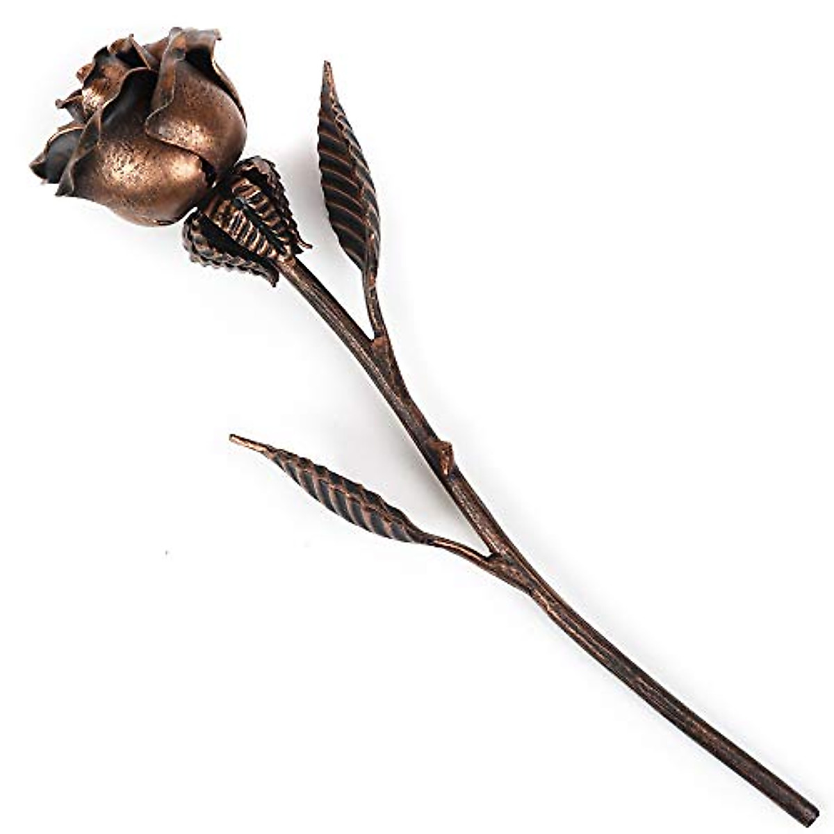 Handcrafted Metal Rose (Copper Stained) - Romantic Anniversary Flower