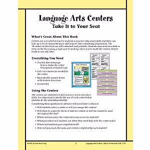 Take It to Your Seat Literacy Centers, Grades 4-6