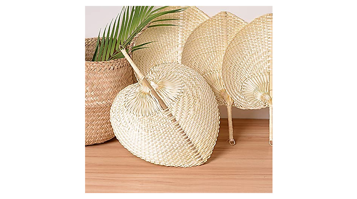 Eco-Friendly Bamboo Raffia Hand Fans for Summer & Decor | Fox Baby