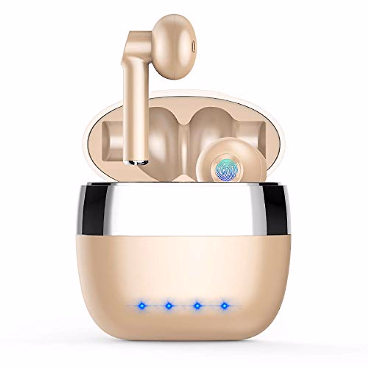 Wireless Earbuds, Bluetooth 5.2 ENC Noise Cancelling Deep Bass in-Ear Stereo Earphones, IPX6 Waterproof Headphones with Mic, USB-C Charging Case, Touch Control Ear Buds Headset for iPhone Android iOS