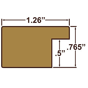 Craig Frames FM26DKW 16 by 20-Inch Picture Frame, Smooth Wrap Finish, 1.26-Inch Wide, Dark Brown