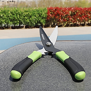GARDENWORK Garden Hedge Shears cutter for Gardening,MINI Hedge Clippers & Shears with SK5 Blades, Gardening pruning shear Clippers for Trimming Borders, Boxwood，Bushes，tree twig