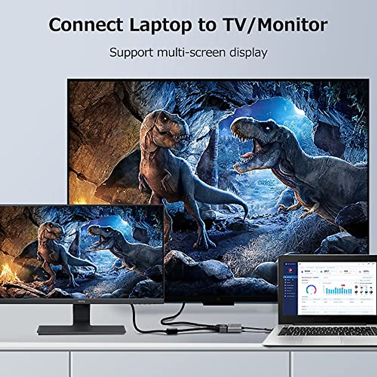 Multifunctional 4-in-1 Type-C Hub Type-C Converter Aluminum Alloy Shell up to 4K Resolution +VGA+USB3.0+PD Charging Ports