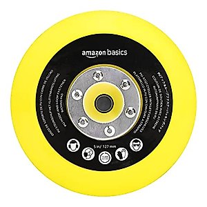 Amazon Basics PU Hook and Loop Fastener Backing Pad, 5-inch