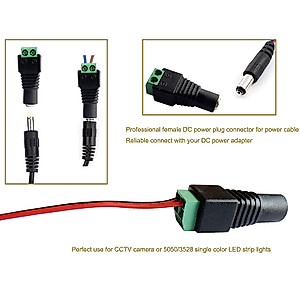 HiLetgo 10Pair Male Female 5.5 X 2.1mm DC Power Plug CCTV 12V Power Terminal Connector