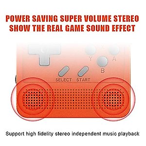 GoolRC Flip Handheld Console 3-inch IPS Screen Open System Game Console with 16G TF Card Built in 2000 Games Portable Mini Retro Game Console for Kids Red