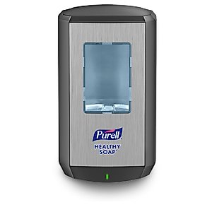 PURELL Brand HEALTHY SOAP Mild Foam CS6 Starter Kit, 1-1200 mL Brand Healthy SOAP Mild Foam Refill + 1 CS6 Graphite Automatic Soap Dispenser (Pack of 1) – 6574-1G - Manufactured by GOJO, Inc.