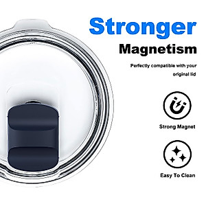 yoelike Magnetic Slider Replacement, Compatible with YETI Magnetic Lid 10oz, 14oz, 16oz, 20oz, 26oz, 30oz (Black+Navy Blue+Mint Green+Pink+White)