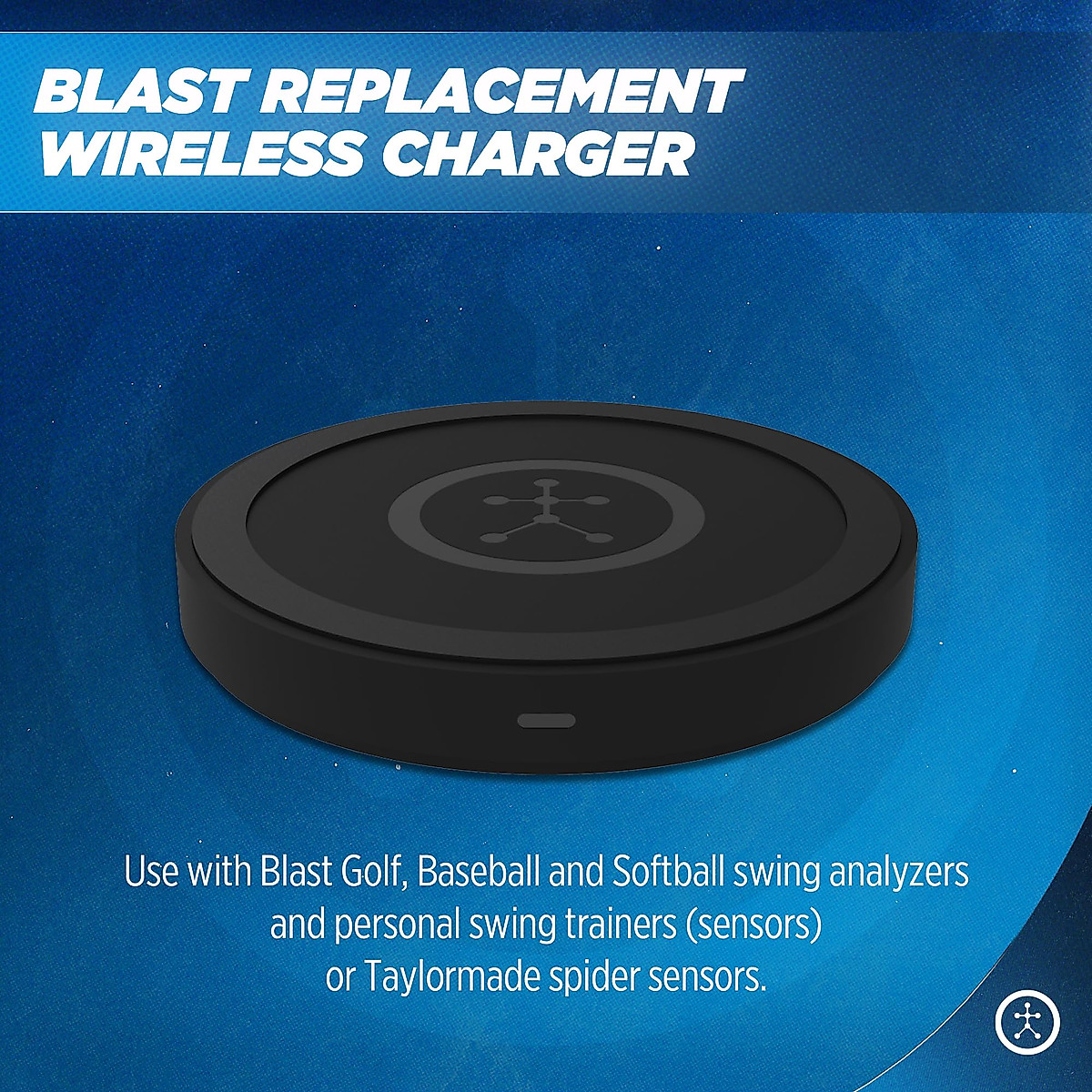 Blast Wireless Charger (Replacement) for use with Blast sensors (Works with All GEN1, GEN2, and GEN3 Blast sensors)