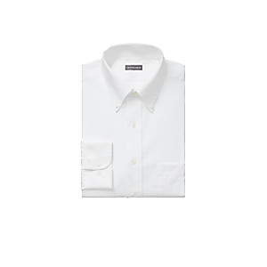 Van Heusen mens Regular Fit Non Iron Solid Dress Shirt, White, X-Large US
