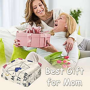 Custom Mom Blanket Customized Gifts for Mom Birthday Gifts for Women Mothers Day Blanket from Daughter Son, Personalized Gifts to My Mom, Thanksgiving Custom Blanket 60"x50"