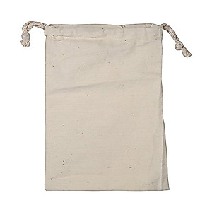 Large Laundry Bag, 8.7" X 11" Household Plain Organic Cotton Storage Bag Travel Bag Drawstring Storage Laundry Sack Biodegradable Eco-friendly Bags Stuff Bag for Travel Home Use(22 * 28cm)