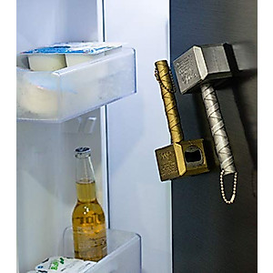 VNFLY Magnetic Hammer Shaped Beer Opener, Beer Gifts Bottle Opener for Men, Husband, Dad, Grandpa, Boyfriend (Silver)