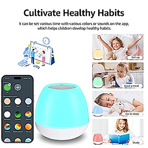 Baby Sound Machine，BGOVERSS White Noise Machine for Baby Sleeping with Night Light, Toddler Sleep Trainer with 24 Soothing Sounds, White Noise Soother with Timer, App Remote Control for Kids'Room Grey