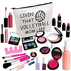 BDPWSS Volleyball Mom Gift Volleyball Player Gift Volleyball Sport Lover Gift Living That Volleyball Mom Life Volleyball Theme Zipper Pouch (Mom life volleyball)