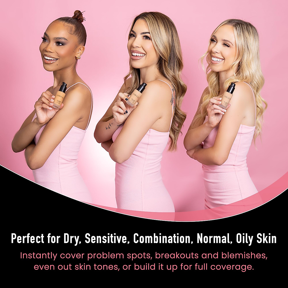 Frankie Rose Cosmetics Matte Perfection Foundation Makeup – Long-Lasting, Hydrating Foundation for Semi-Matte Finish - Foundation Full Coverage for All Skin Types - (Neutral) 1.0 US fl oz / 30 ml