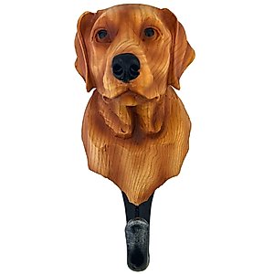 Needzo Dog Head Wall Hook, Functional Hanger for Coats and Umbrellas, Rustic Home Decoration, 7 Inches