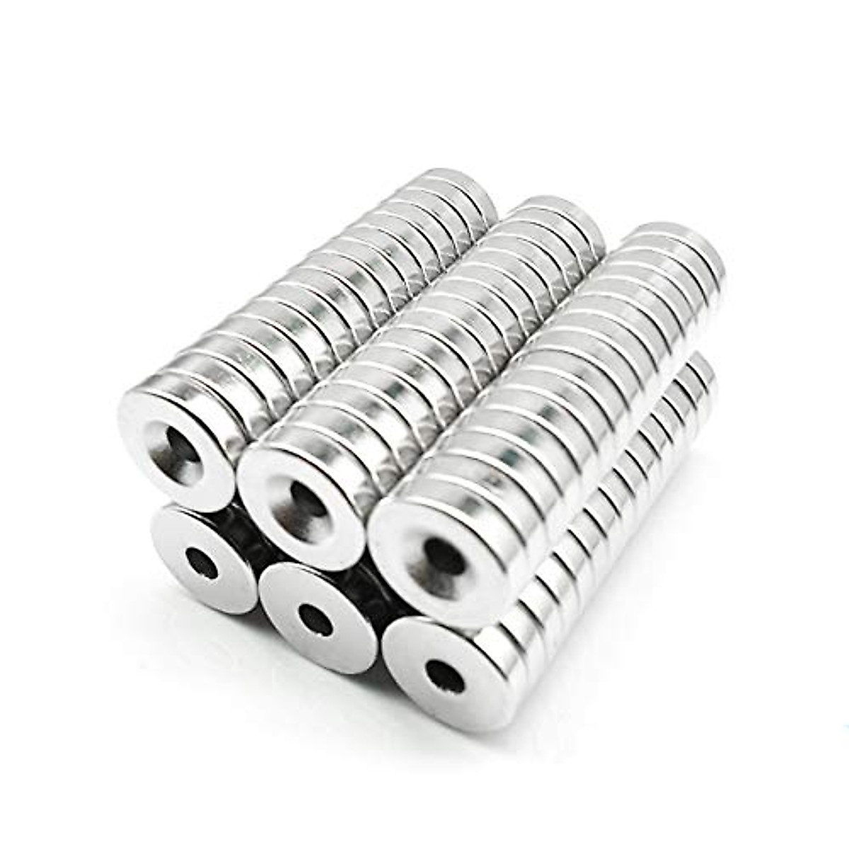 Multi-Use Refrigerator Magnets for Refrigerator Craft Project - Approximate 15x5mm with 5mm Countersunk Hole - 10Pieces