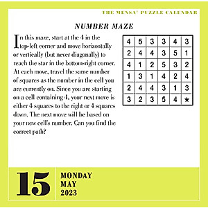 Mensa 365 Brain Puzzlers Page-A-Day Calendar 2023: Word Puzzles, Logic Challenges, Number Problems, and More