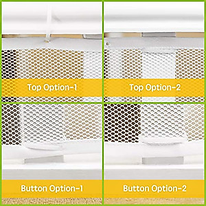 Banister Guard for Baby - 15ft x 3ft, Child Safety Net, Rail Balcony Banister Stair Mesh for Kids, Toys, Pets - White