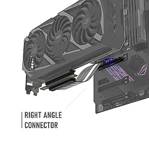 EZDIY-FAB PCIE Gen 4 16x Extreme Flexible, High Speed Riser Cable PCI Express 4.0 Port GPU Extension Card-Right Angle Connector [7.87in/20cm]