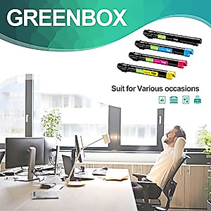 GREENBOX Compatible 7800 High Yield Toner Cartridge Replacement for Xerox 106R01569 106R01566 106R01567 106R01568 for Phaser 7800 7800DN 7800DX 7800GX Printer (4 Pack)